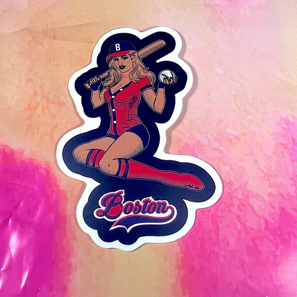 Hand Crafted | Accessories | Boston Sexy Pinup Gorgeous Sticker Retro ...